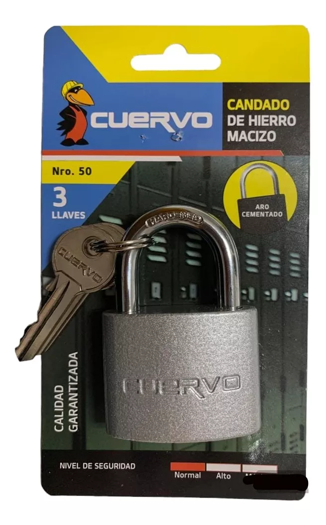 Candado 60mm acero niquelado reforzado - ferreteriasanducera